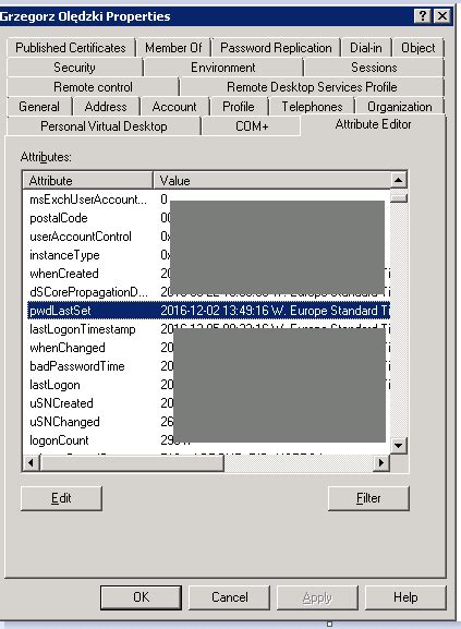 Powershell Fails To Retrieve Pwdlastset From Active Directory Server