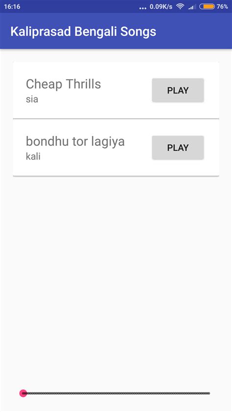 Android Mediaplayer Seek Bar Not Working When Playing Mp3 Song From
