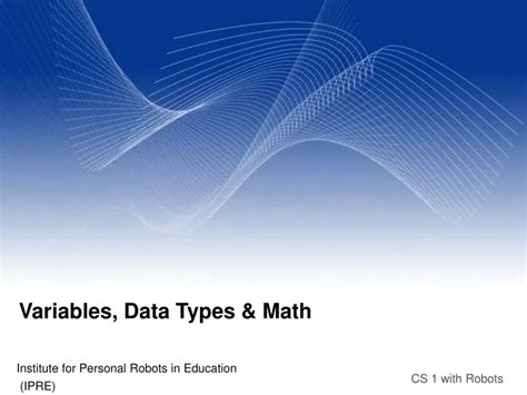 PPT Variables Data Types Math PowerPoint Presentation Free
