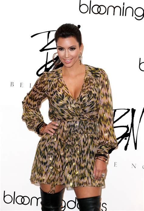 Kim Kardashian In Fuckme Boots Promoting Her Belle Noel Jewelry Line At Blooming Porn Pictures