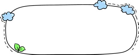 손으로 그린 만화 간단한 구름 일러스트 테두리 손으로 그린 대화 대화 상자 귀여운 대화 Png 일러스트 및 Psd 이미지 무료 다운로드 Pngtree