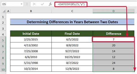 How To Use Datedif Function In Excel 6 Suitable Examples