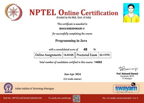 java nptel swayam certification programming softwaredevelopment