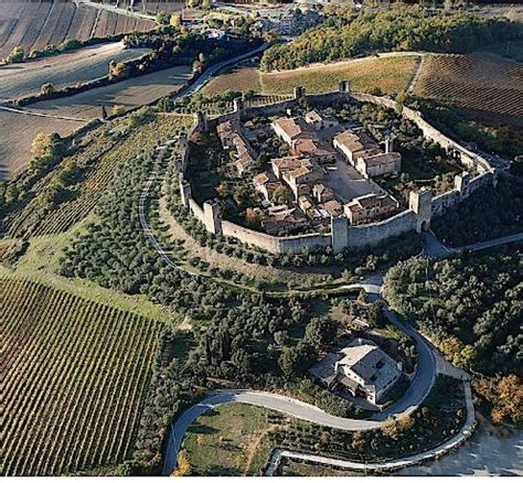 Castles And Manor Houses Monteriggioni Siena Tuscany Italy