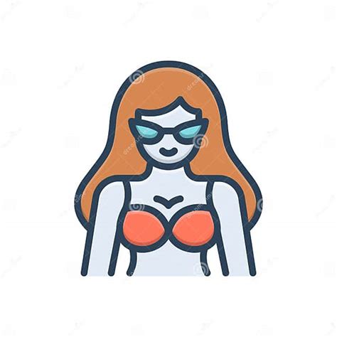 Color Illustration Icon For Sexy Women And Erotic Stock Illustration