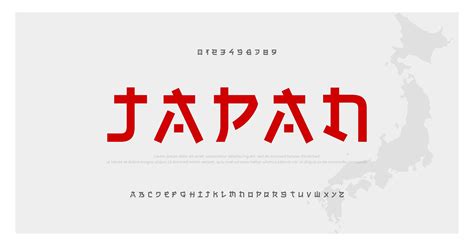 Japanese Modern Style Alphabet Font 1642020 Vector Art At Vecteezy