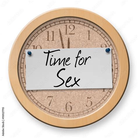 Time For Sex Text On Clock Bulletin Board Sign Ilustra O Do Stock Adobe Stock