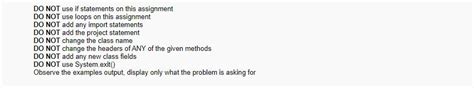 Solved DO NOT Use If Statements On This Assignment DO NOT Chegg