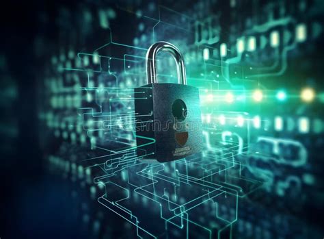 Cybersecurity Technology Secure Access Password Protected Stock