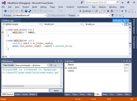 Developing Mbed Firmware With Visual Studio Visualgdb Tutorials