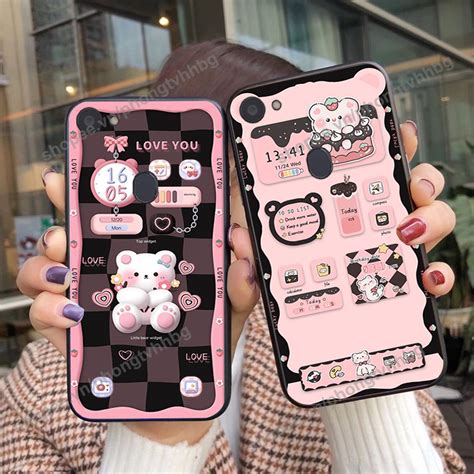 Mua Ốp lưng Oppo F F Youth F F Youth gấu thỏ trắng đồng hồ dễ thương cute cực đẹp