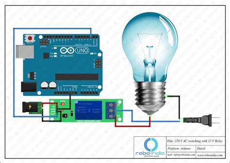 Arduino 220v Ac Switching By 12v Relay Robo India Tutorials