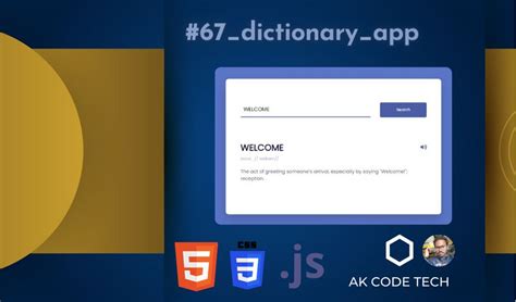 Codingjourney Webdevelopment Javascript Html Css Dictionaryapp