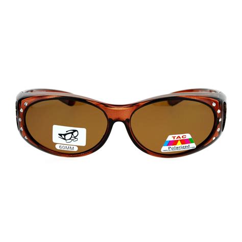 Sa106 Rhinestone Polarized Womens 60mm Over The Glasses Fit Over