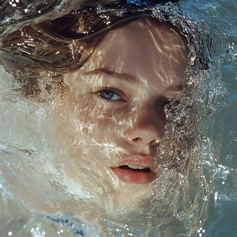 手机用户0026的图生图作品《水波纹、半仰、女模特》 新片场ai创作