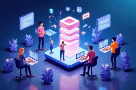 Enhanced Cloud Centric Application Framework Stock Illustration