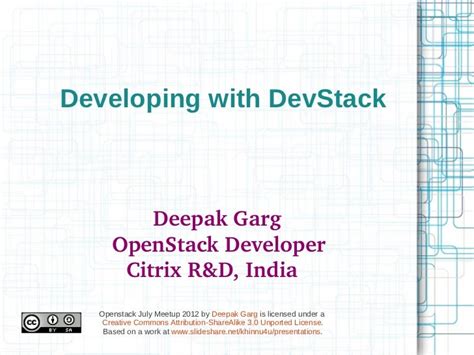 Developing With Devstack
