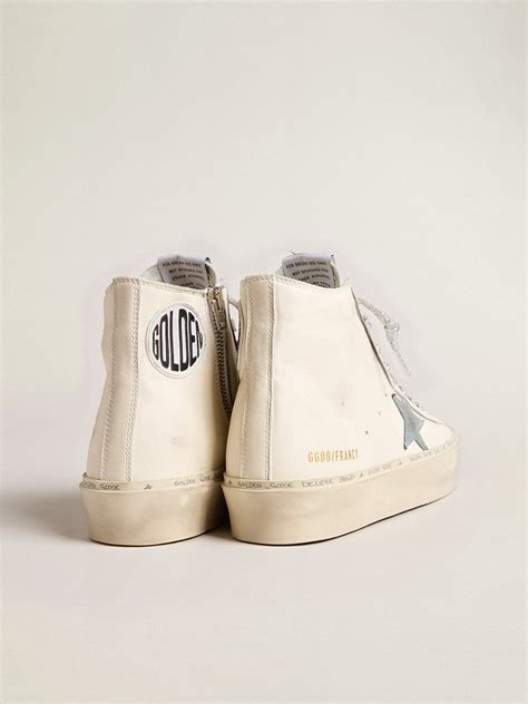 파우더 블루 스웨이드 스타 화이트 나파 레더 프란시 펜스타 Golden Goose