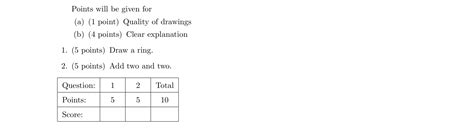 Numbering Exam Class Points That Don T Belong To Any Question TeX LaTeX Stack Exchange