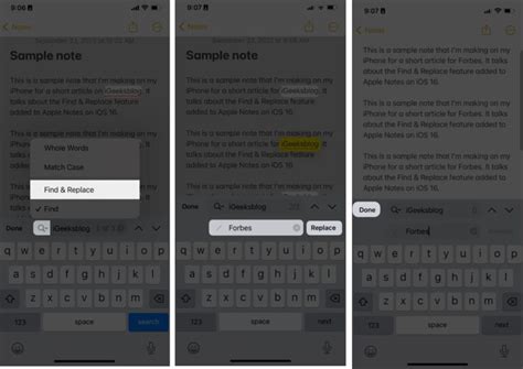 How To Find And Replace Text In Notes App On Iphone Igeeksblog