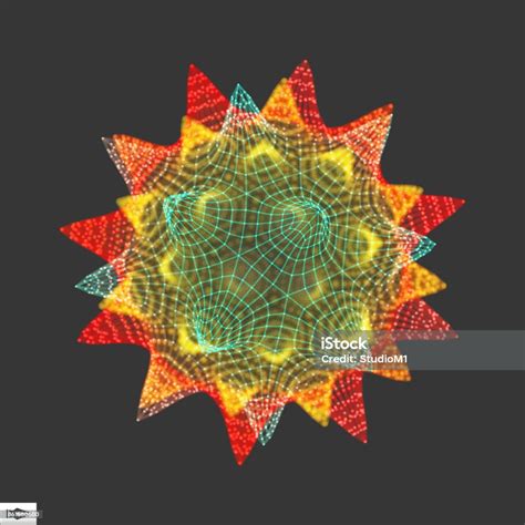 Sphere With Connected Lines And Dots Glowing Grid Connection Structure Wireframe Vector