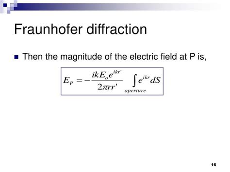 PPT Fraunhofer Diffraction PowerPoint Presentation ID