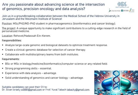 Sivan Izraely On Linkedin The Deep Genomic Lab Tabach Led By Prof Yuval Tabach…