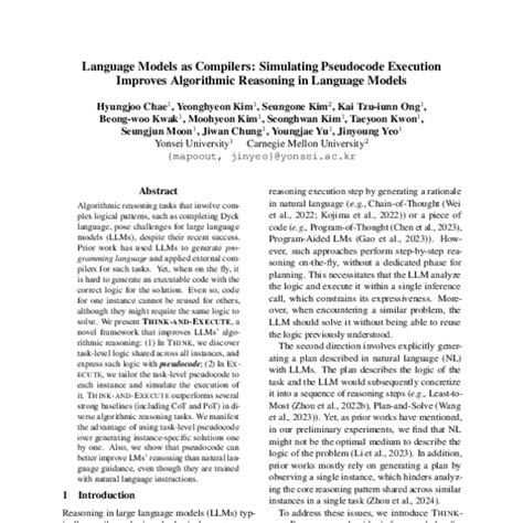 Language Models As Compilers Simulating Pseudocode Execution Improves