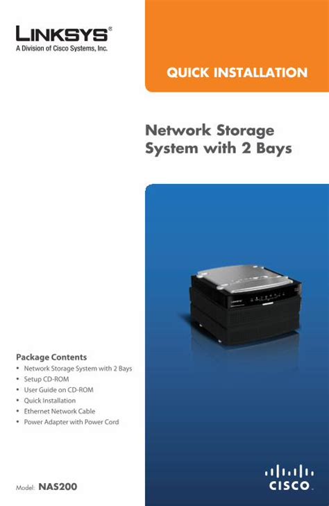 Pdf Network Storage System With 2 Bays Linksys1 Pdf · Note The Network Storage System