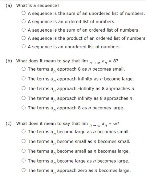 Solved A What Is A Sequence A Sequence Is The Sum Of An