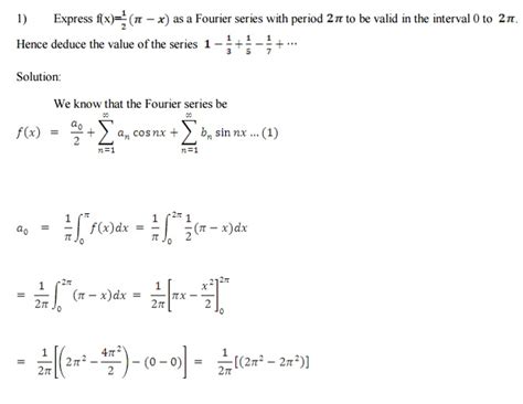 Important Questions And Answers Fourier Series