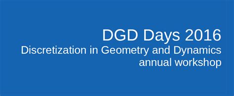 Dgd Discretization In Geometry And Dynamics Sfb Transregio 109