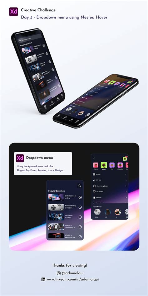 Dropdown Menu Using Nested Hover On Behance