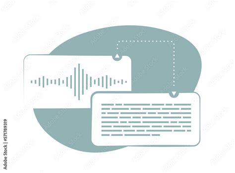 Speech To Text Automatic Voice Recognition Concept Convert Voice To Text Illustration With