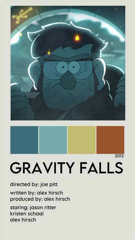 Gravity Falls Series Poster With Color Palette Gravity Falls Fall