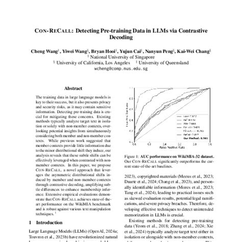 Con Recall Detecting Pre Training Data In Llms Via Contrastive Decoding Acl Anthology