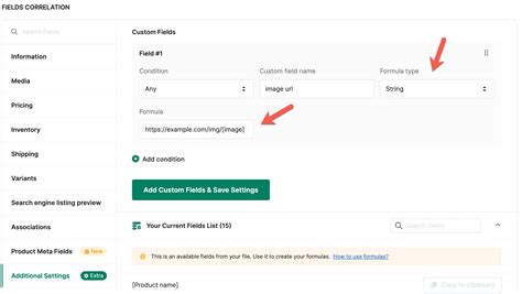 How To Concatenate File Field And Some Text Products Sync Master For