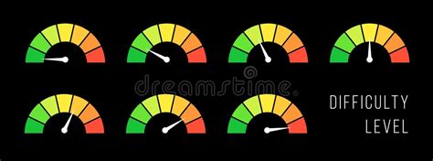 Difficulty Meter Stock Illustrations 97 Difficulty Meter Stock