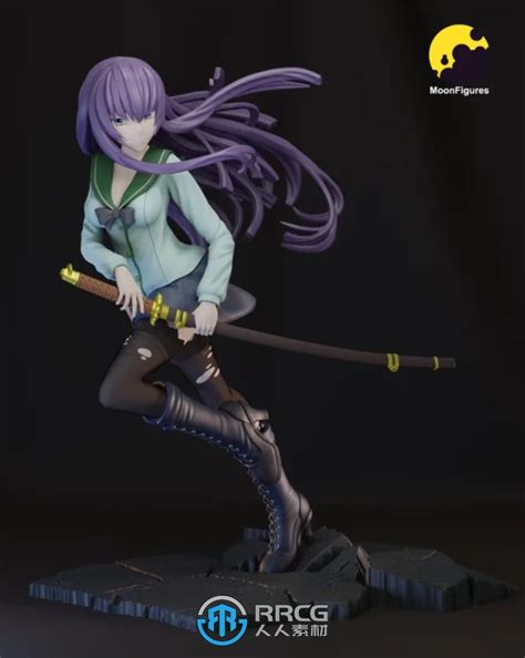 毒岛冴子《学园默示录》动漫角色雕刻手办3d打印模型 人人素材网