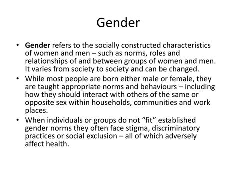 What Gender Does Norms Mean