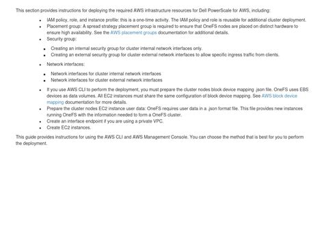 Deploy Aws Infrastructure Dell Powerscale For Aws Manual Deployment Guide Dell Technologies
