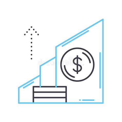 Profit Margin Line Icon Outline Symbol Vector Illustration Concept Sign Stock Vector