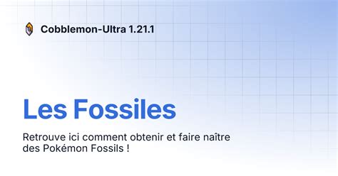 Les Fossiles Cobblemon Ultra 1 21 1
