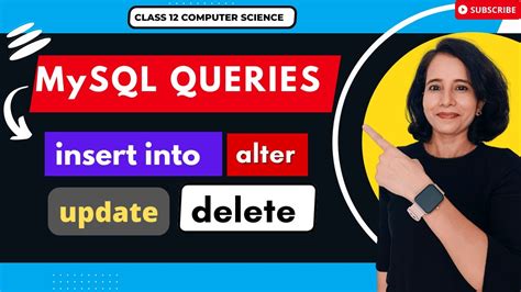 Mysql 4 Class 12 Computer Science Mysql Commands Insert Update Delete Alter Youtube