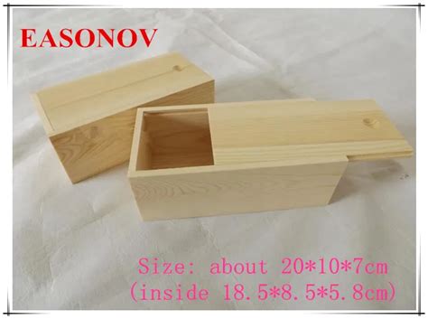 Easonov 직사각형 나무 상자 20x10x7cm 가는 작은 나무 상자 보석 보관 상자 나무 선물 상자보관함
