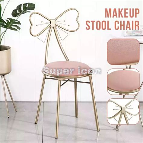 Modern Backrest Dressing Stool Vanity Chairs For Bedroom Cute Butterfly Stool Chair Dining