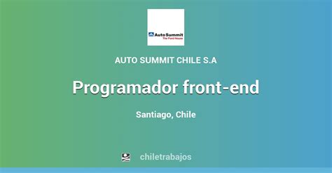 Programador Front End Santiago Chiletrabajos