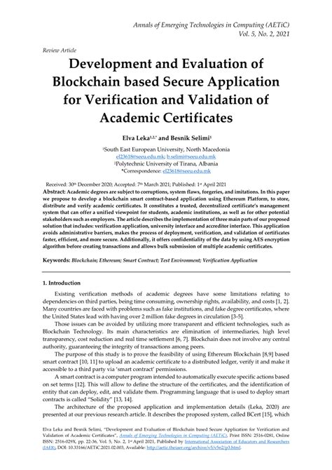 Pdf Development And Evaluation Of Blockchain Based Secure Application
