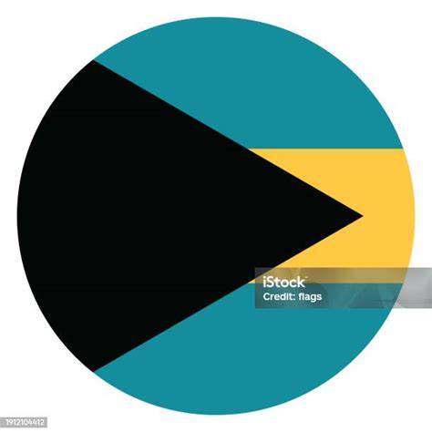 바하마 국기입니다 버튼 플래그 아이콘입니다 표준 색상 원 아이콘 플래그입니다 컴퓨터 일러스트레이션 디지털 일러스트레이션 벡터 일러스트 레이 션입니다 Bahamas