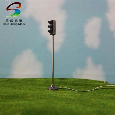 6cm Model Traffic Signal Lights Construction Sand Table Model Material Road Lights Led Traffic